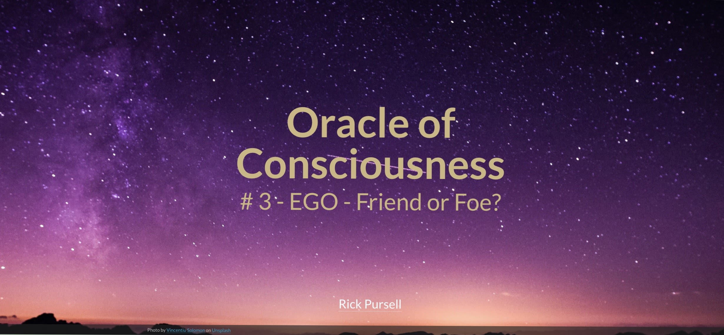 Oracle of Consciousness